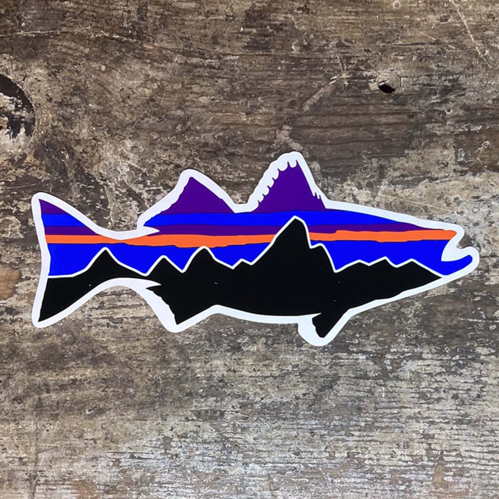 Patagonia Fitz Roy Striper Sticker - Dragonfly Anglers