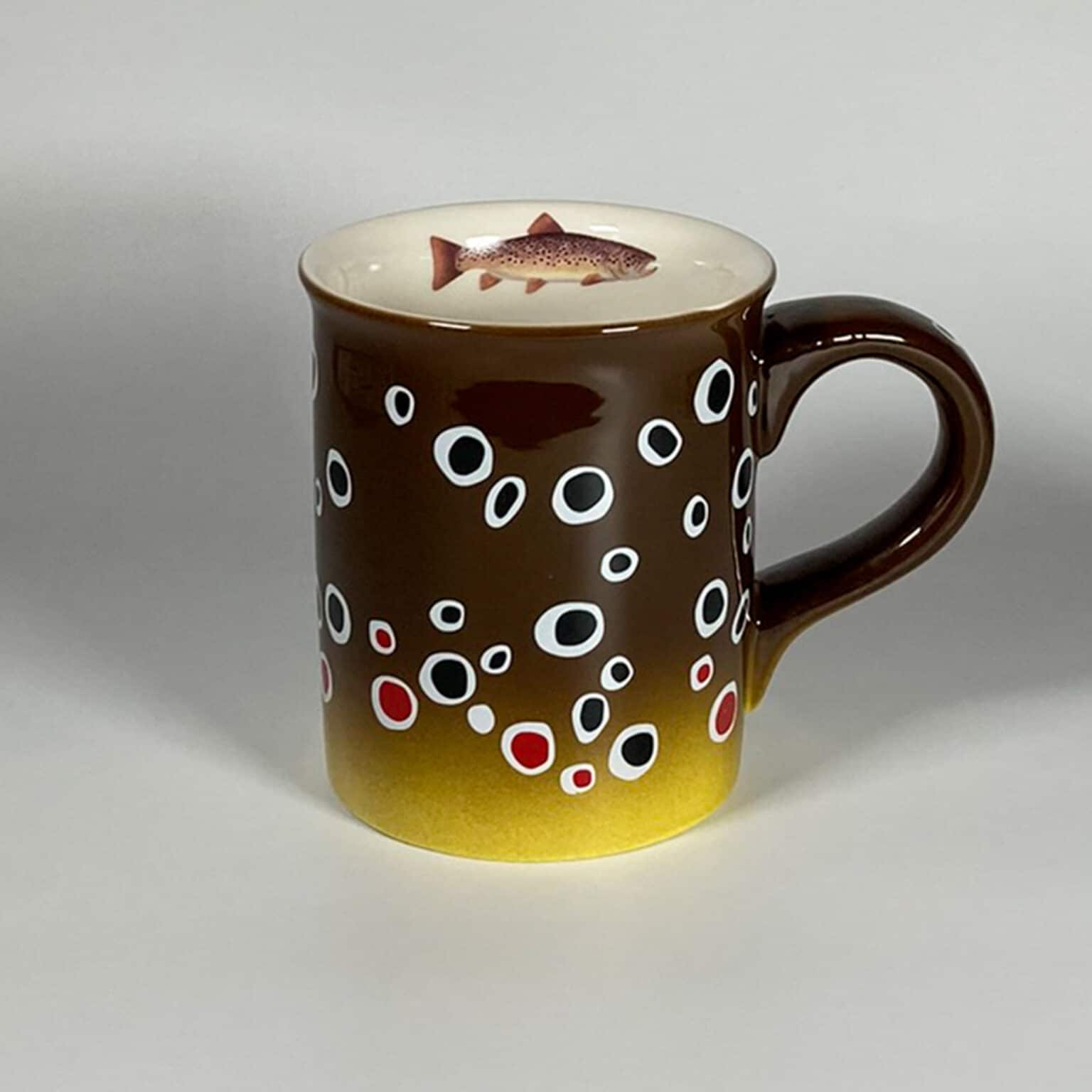 Hand Painted Mug -Rainbow Trout - Dragonfly Anglers