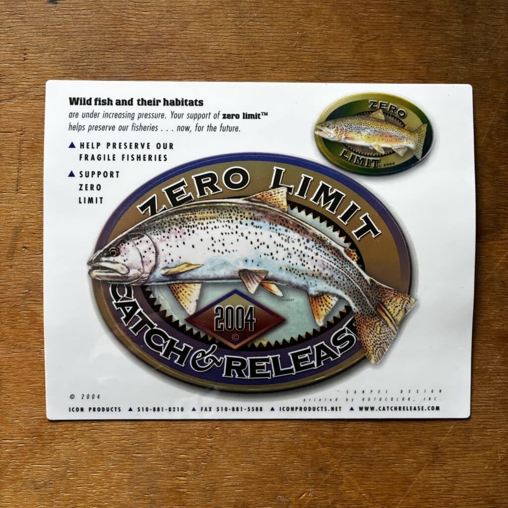 Past Zero Limit Catch & Release Decals 2000-2024 - Dragonfly Anglers